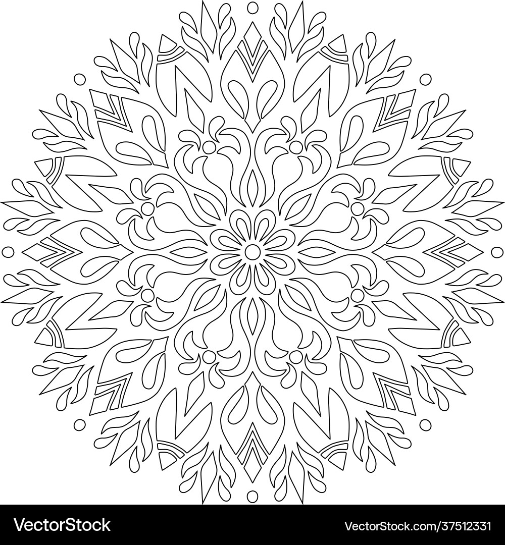 Figure mandala for coloring doodles sketch Vector Image