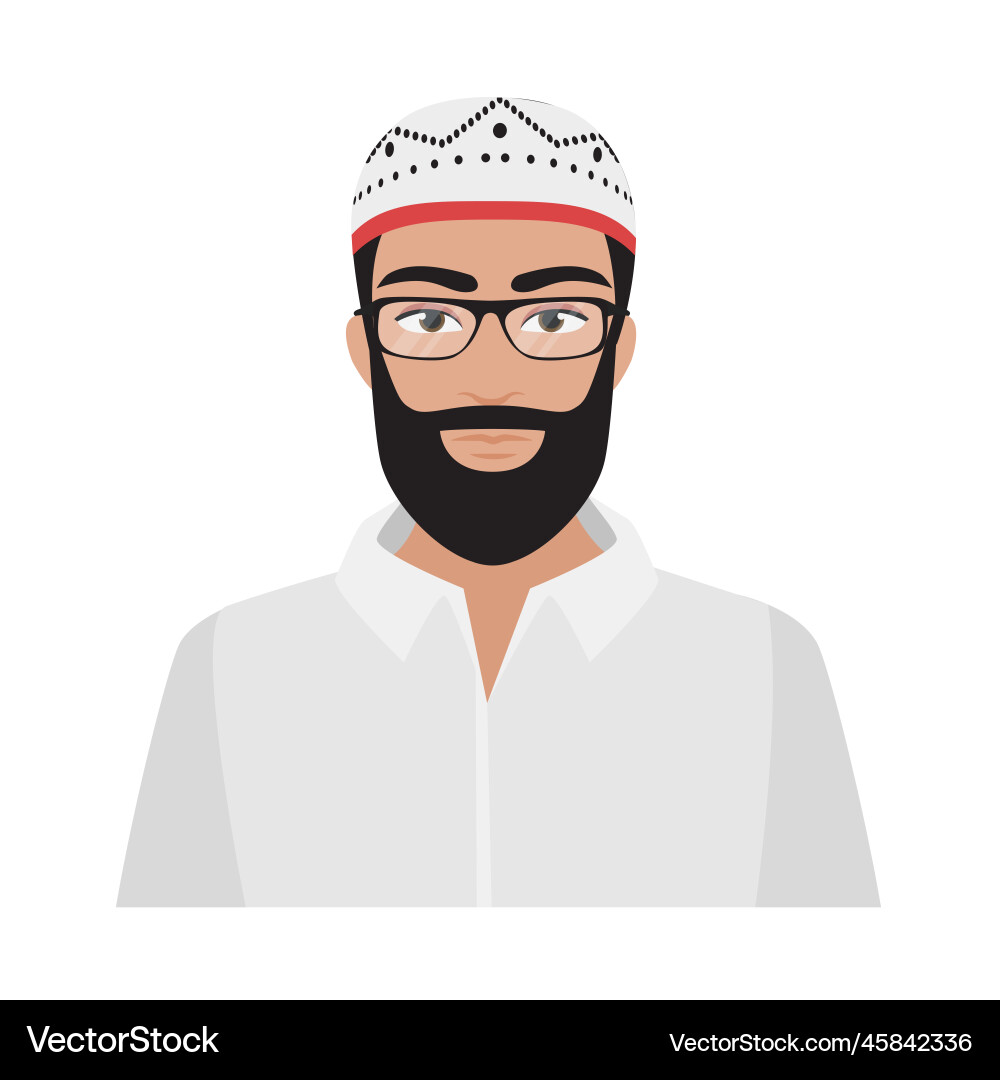 Arabian man in traditional clothes Royalty Free Vector Image