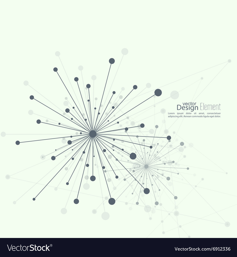 Array with dynamic emitted particles Royalty Free Vector