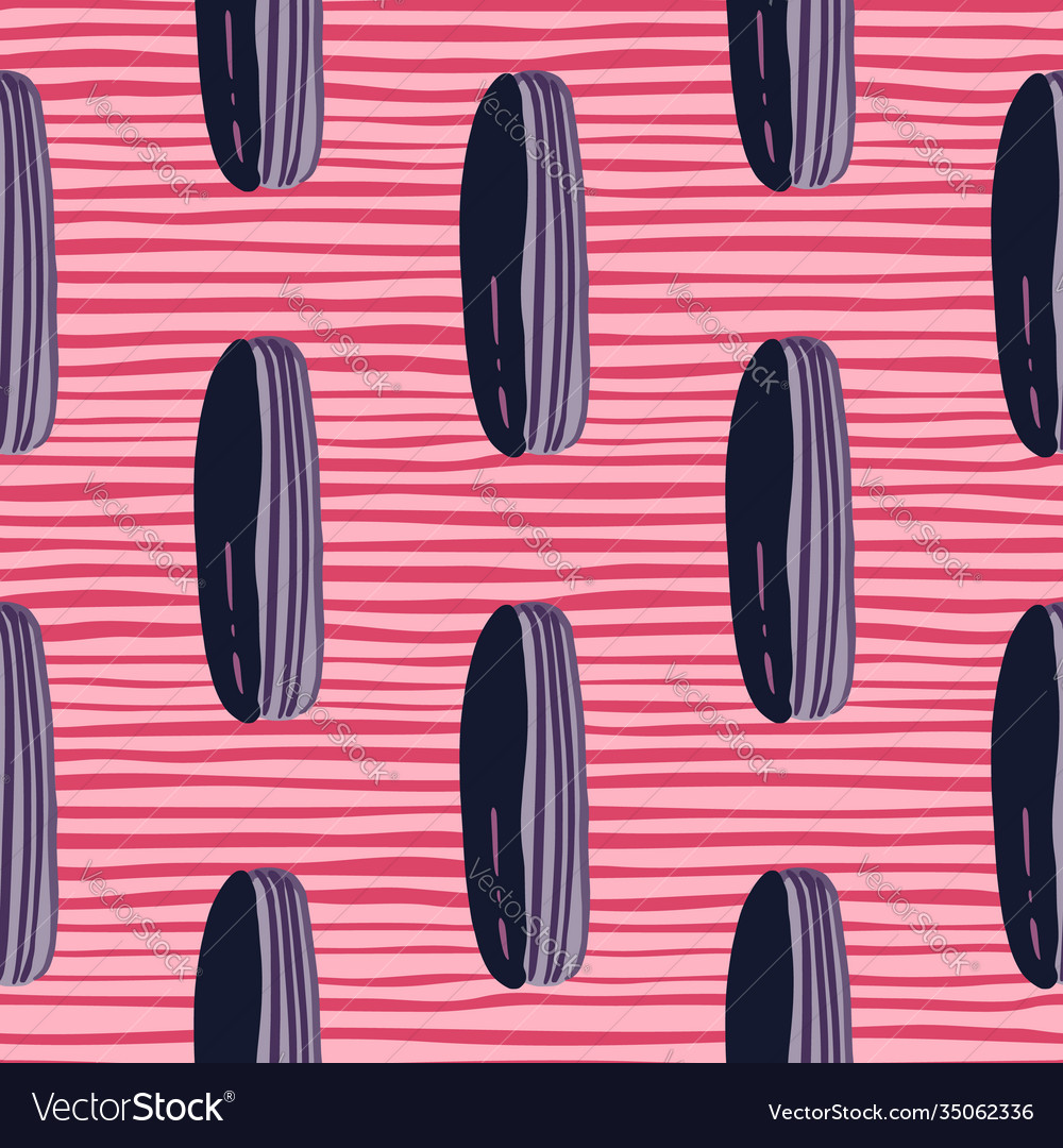 Bright seamless pattern with simple doodle eclair Vector Image