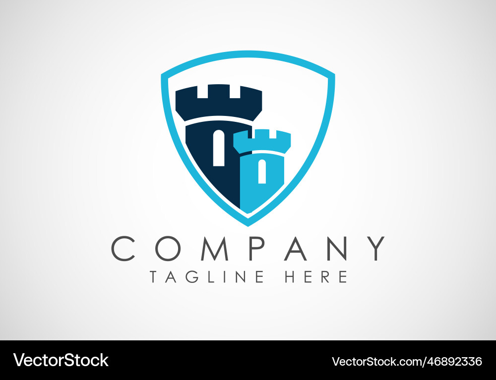 Castle tower logo design icon sign symbol Vector Image