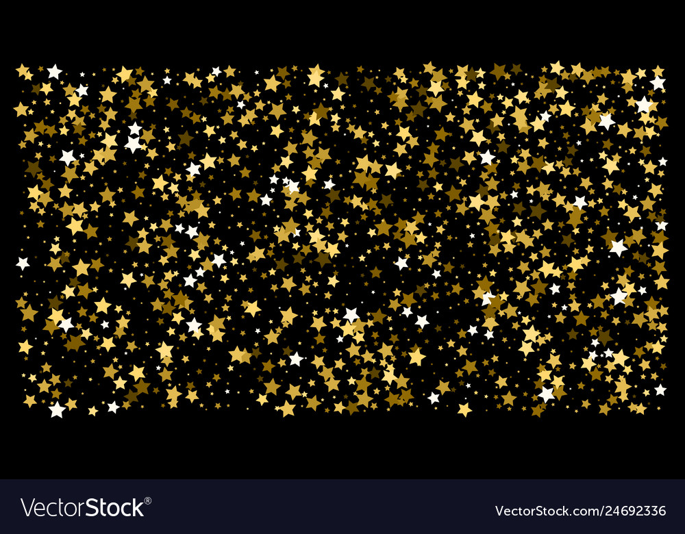Gold stars confetti celebration Royalty Free Vector Image