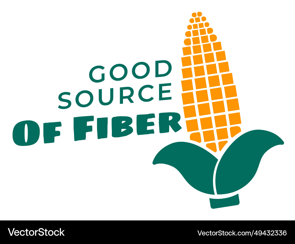 Good source of fiber balanced and nutritious meal Vector Image