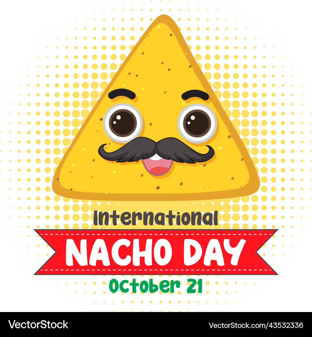 International nacho day banner design Royalty Free Vector