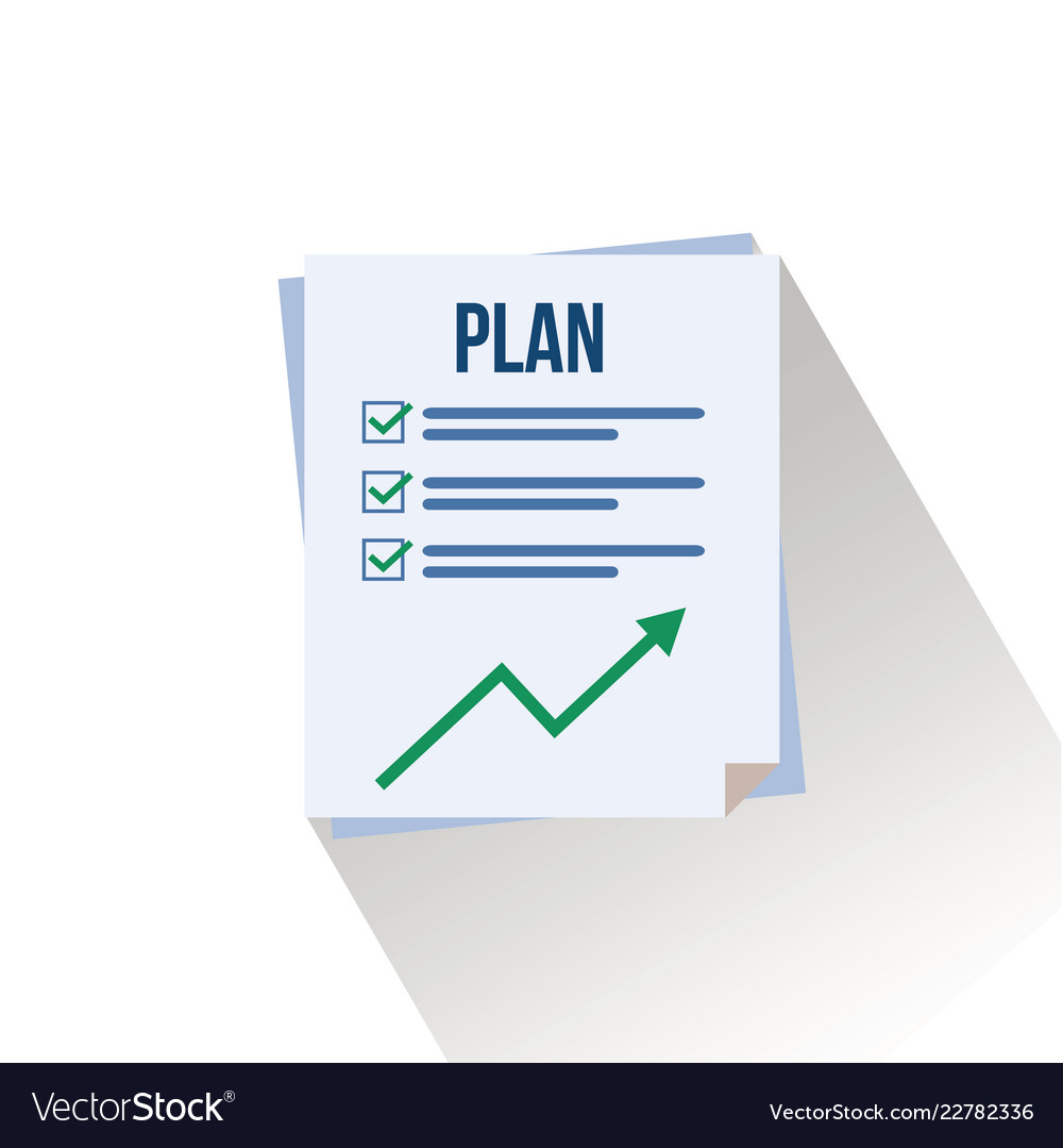 Plan flat design Royalty Free Vector Image - VectorStock