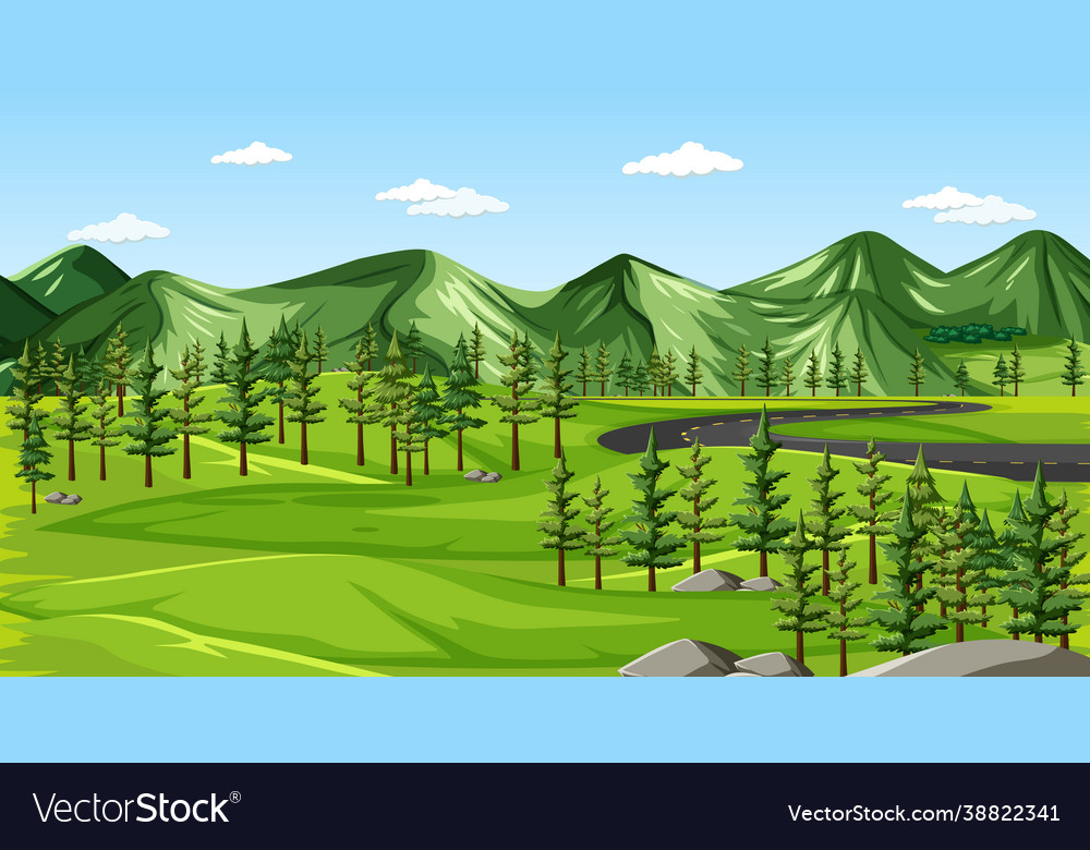 A green nature landscape background Royalty Free Vector