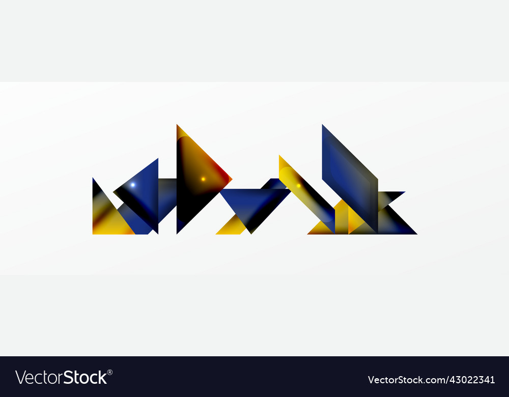Abstract background simple color geometric shapes Vector Image