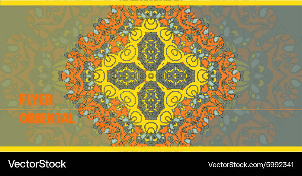 Flayer cover template abstract retro ornate Vector Image