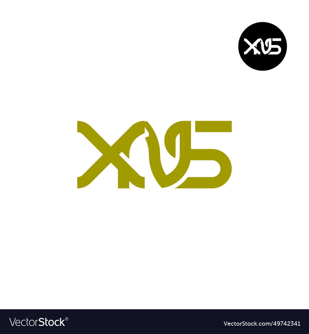 Letter xns monogram logo design Royalty Free Vector Image
