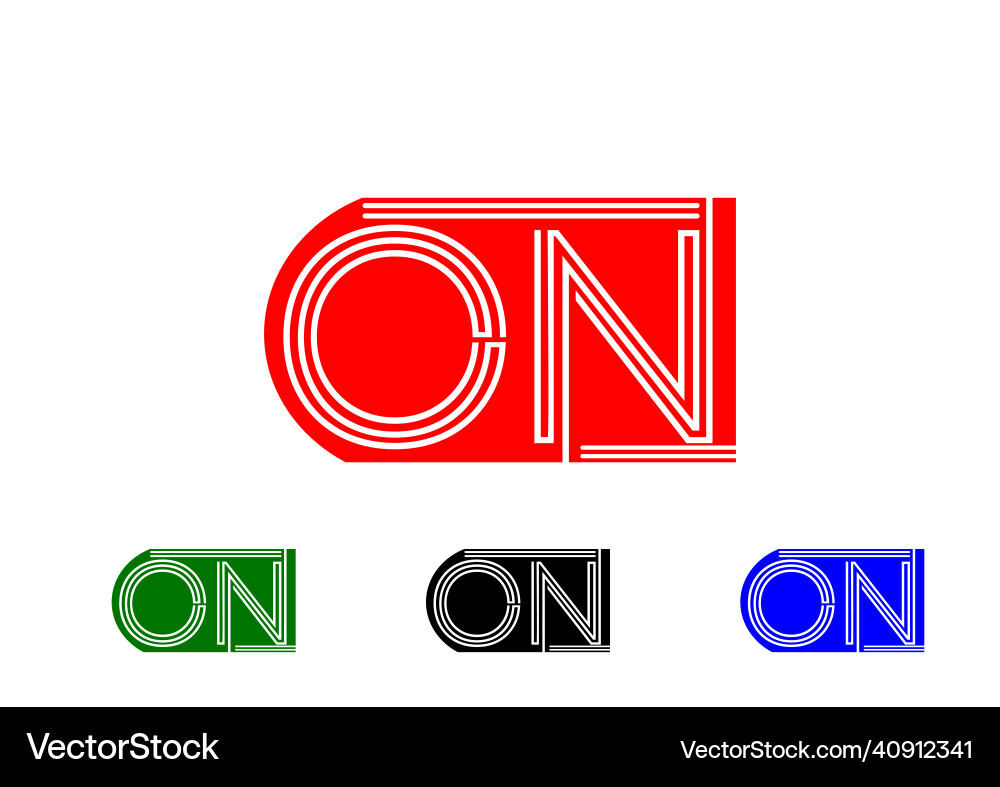 On letter logo with love logo design template Vector Image