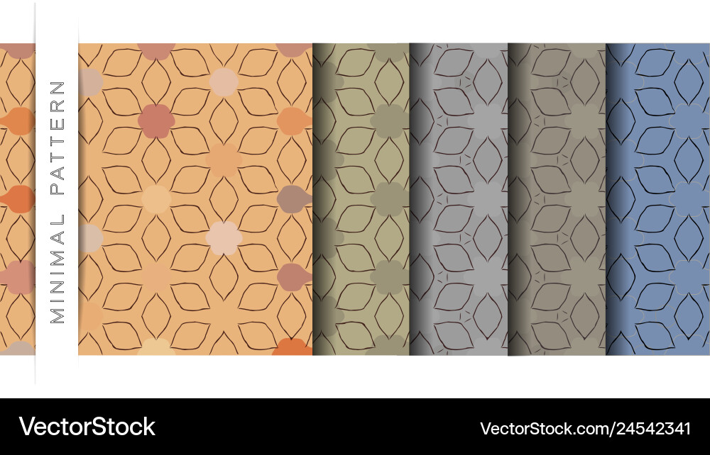Set of the minimal pattern wallpaper backg Vector Image