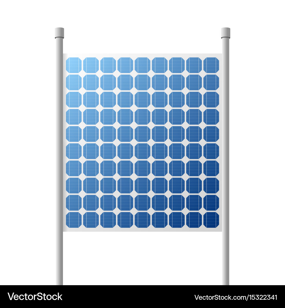 Solar panels outdoor suare building Royalty Free Vector