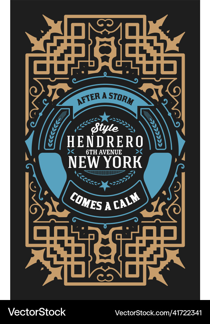 Western card with vintage style Royalty Free Vector Image
