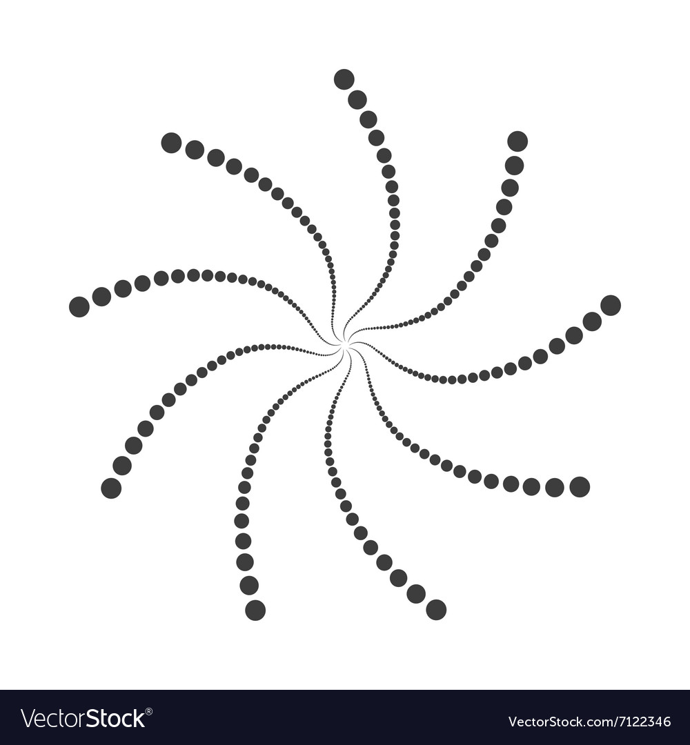 Abstract dotted shape design element Royalty Free Vector