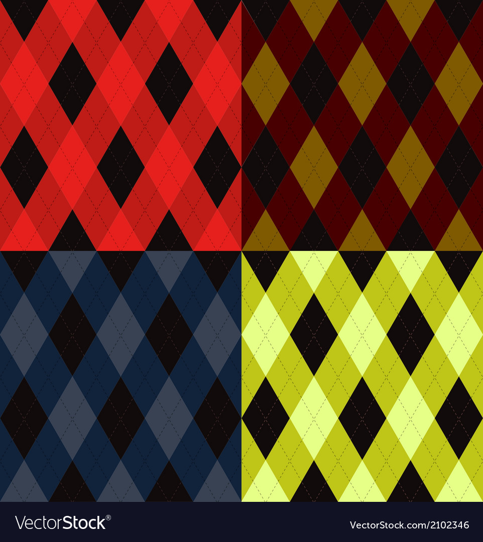 Argyle seamless pattern Royalty Free Vector Image