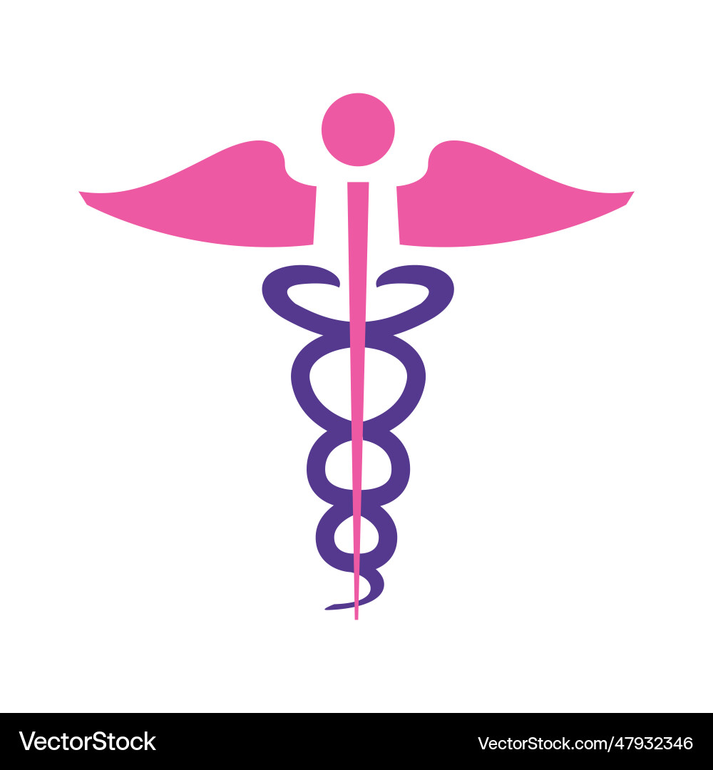 Caduceus medical sign Royalty Free Vector Image