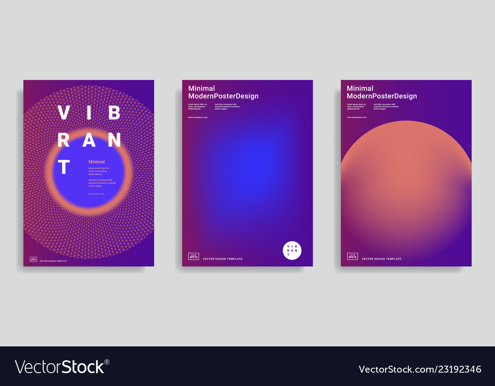 Design templates with vibrant gradient shapes Vector Image