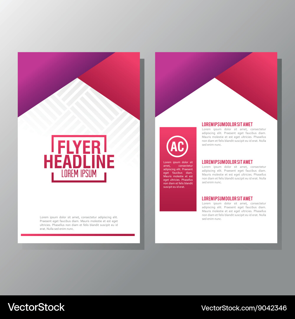 Flyer headline design paper icon colorful design Vector Image