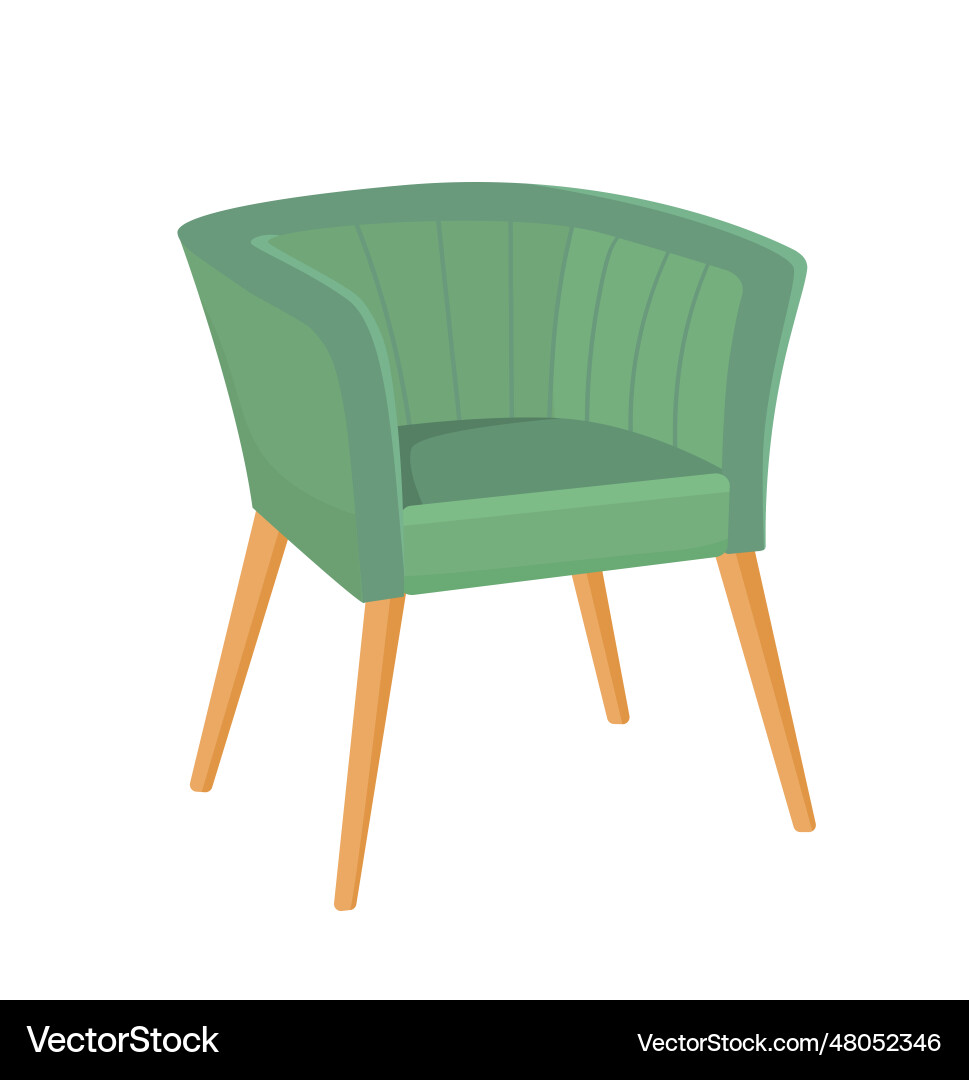 Green chair for house concept Royalty Free Vector Image
