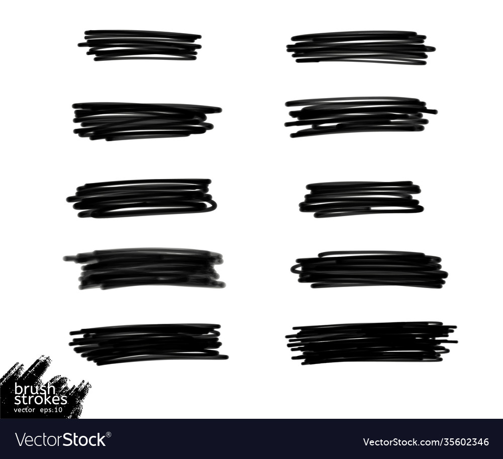 Grunge black paint ink brush stroke brush dirty Vector Image