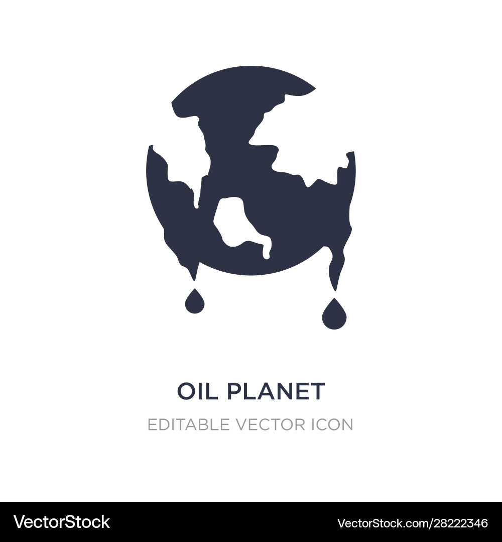 Oil planet icon on white background simple Vector Image