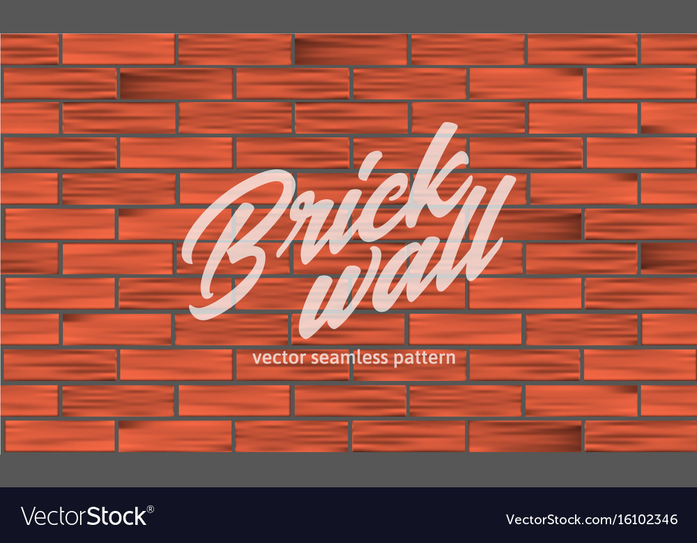 Red brick wall texture seamless pattern Royalty Free Vector