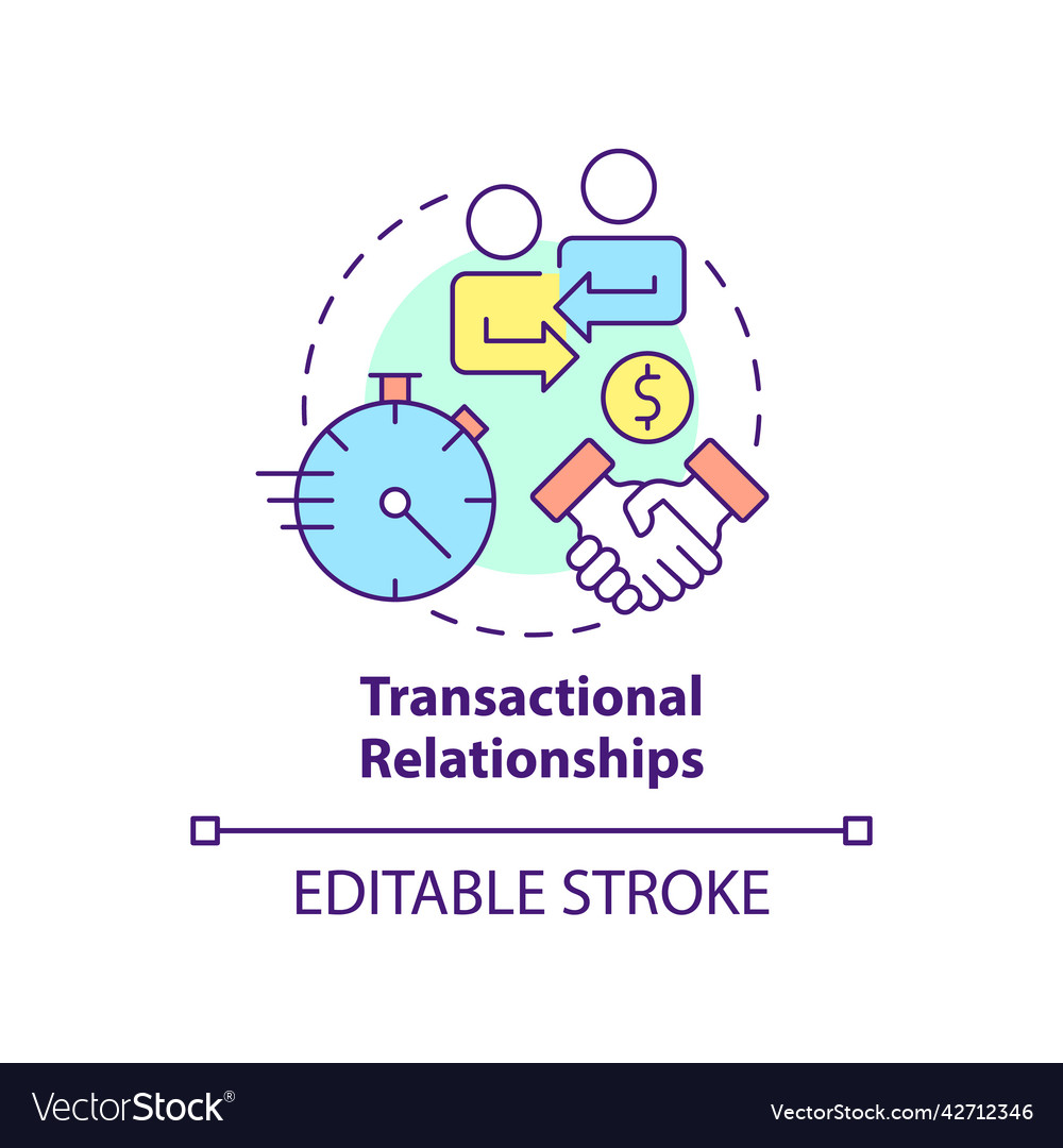 Transactional relationships concept icon Vector Image Transactional relationships concept icon Vector Image