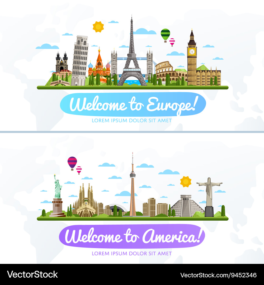 Travel and tourism Royalty Free Vector Image - VectorStock