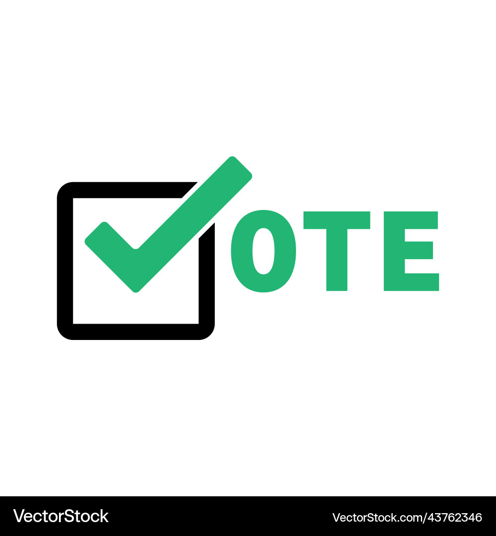 Voting 2020 icon with vote election symbol 2020 Vector Image