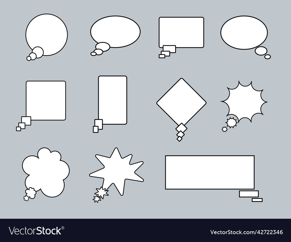White speech bubble cloud for chat messages Vector Image
