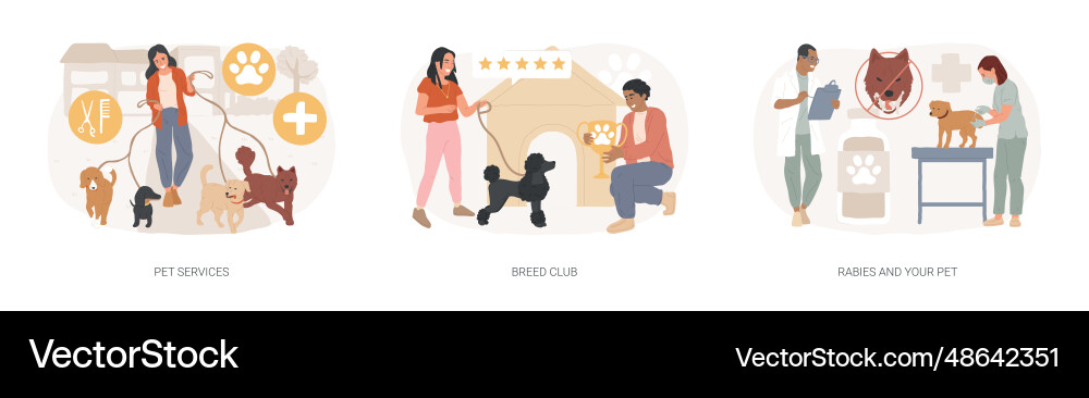 Animal care services isolated concept Royalty Free Vector