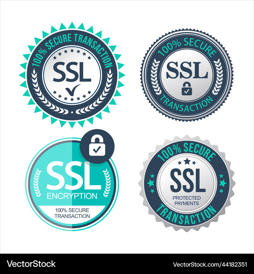 Collection of ssl protection secure icon Vector Image