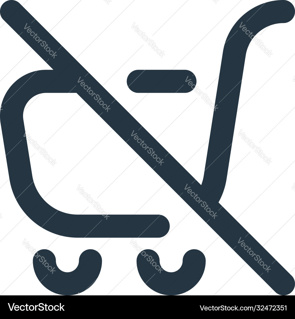 Do not icon isolated on white background outline Vector Image