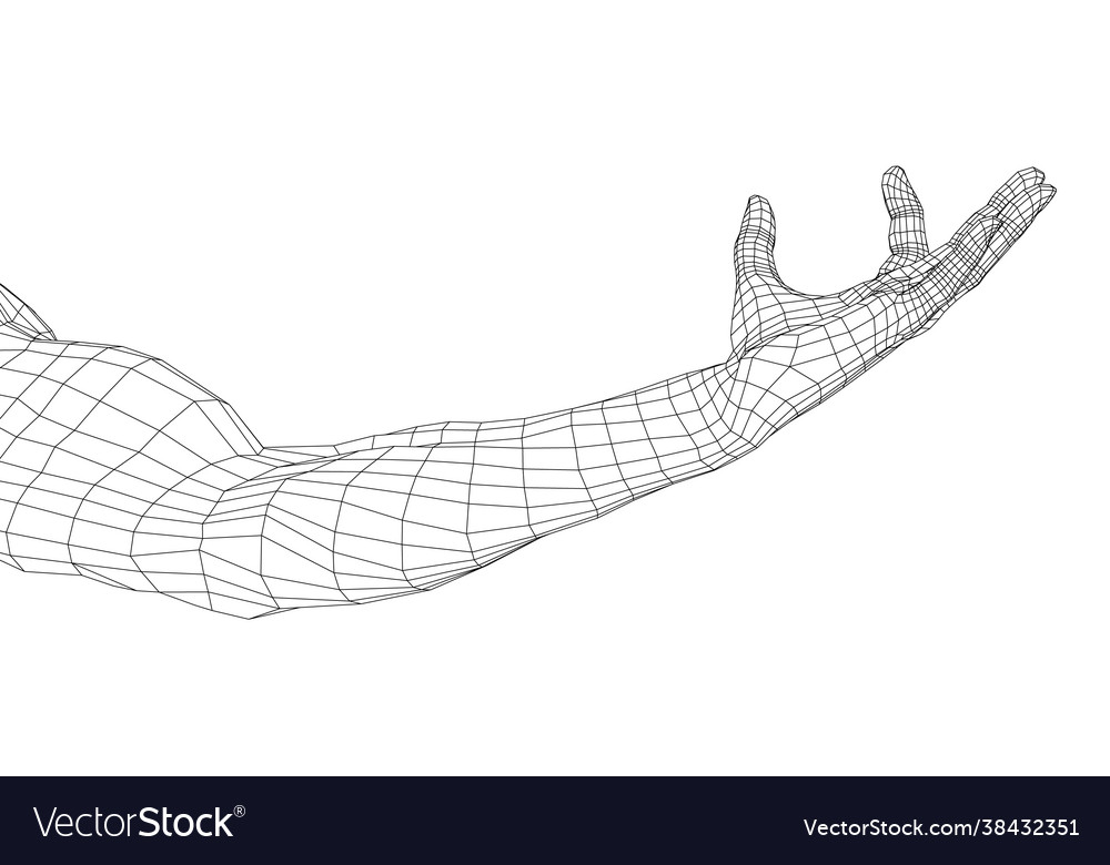 Hand hold some tiny or thin object Royalty Free Vector Image