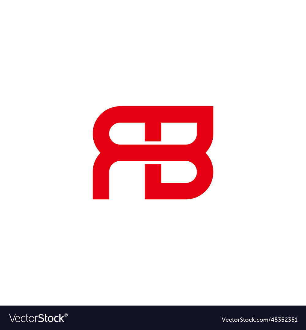Letter rb abstract overlap logo Royalty Free Vector Image