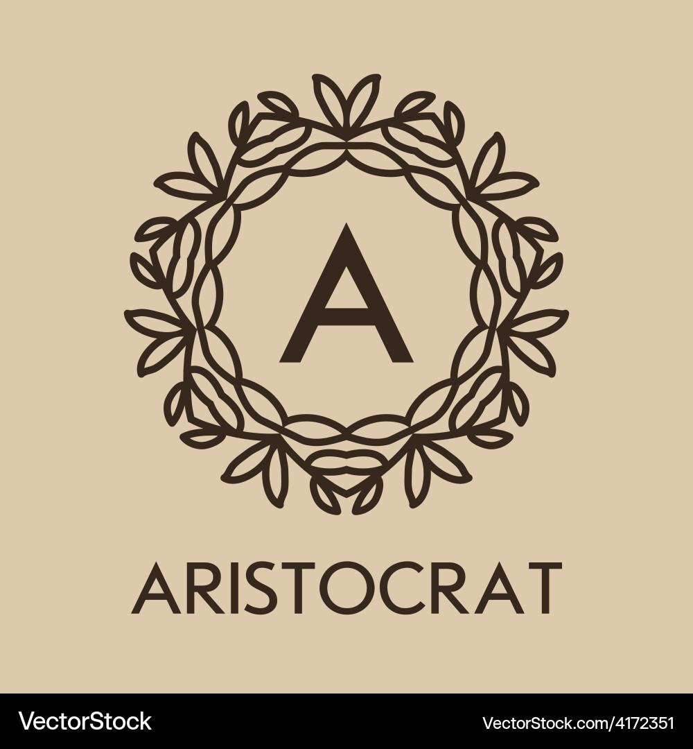 Luxurysimple and elegant monochrome monogram Vector Image