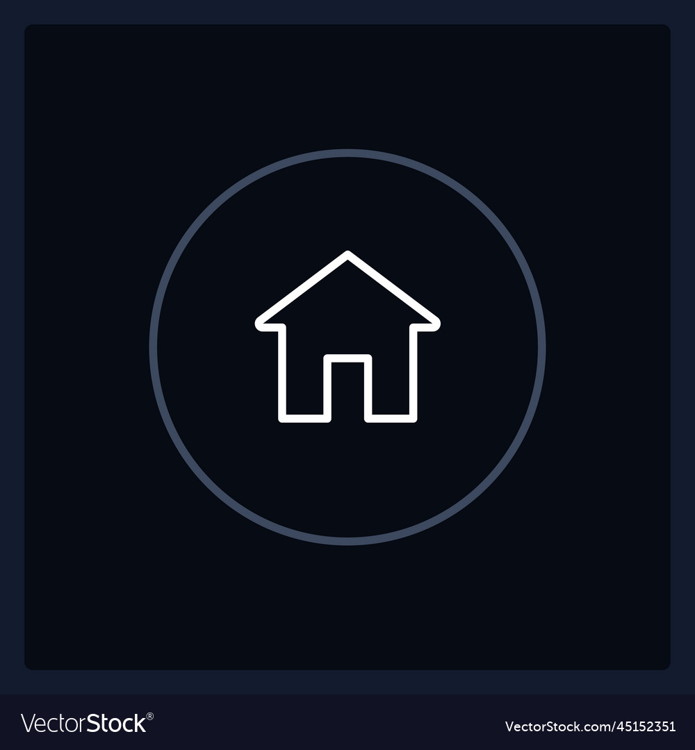 Normal homepage button state ui element template Vector Image