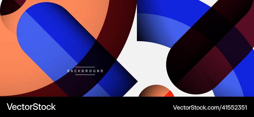 Trendy shapes color minimal design composition Vector Image