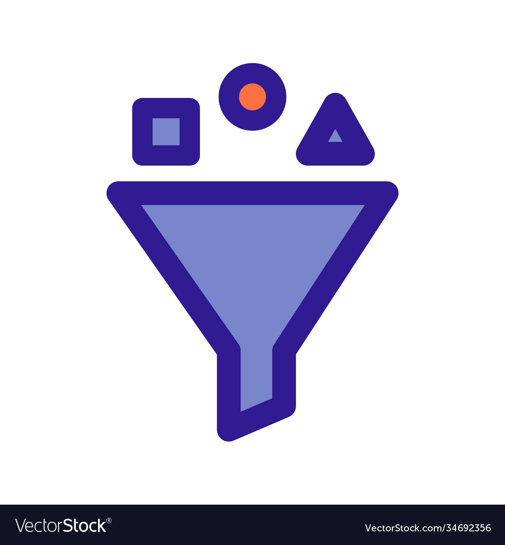 Filter outline icon Royalty Free Vector Image - VectorStock