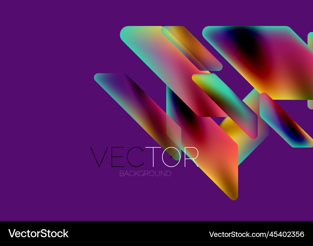 Fluid color dynamic geometric shapes abstract Vector Image