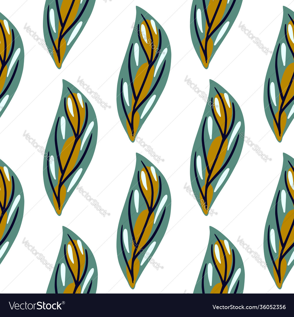 Isolated abstract botanic seamless pattern Vector Image