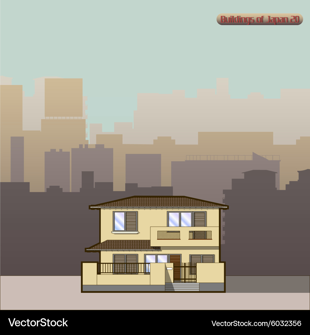 Japan building in tokyo Royalty Free Vector Image