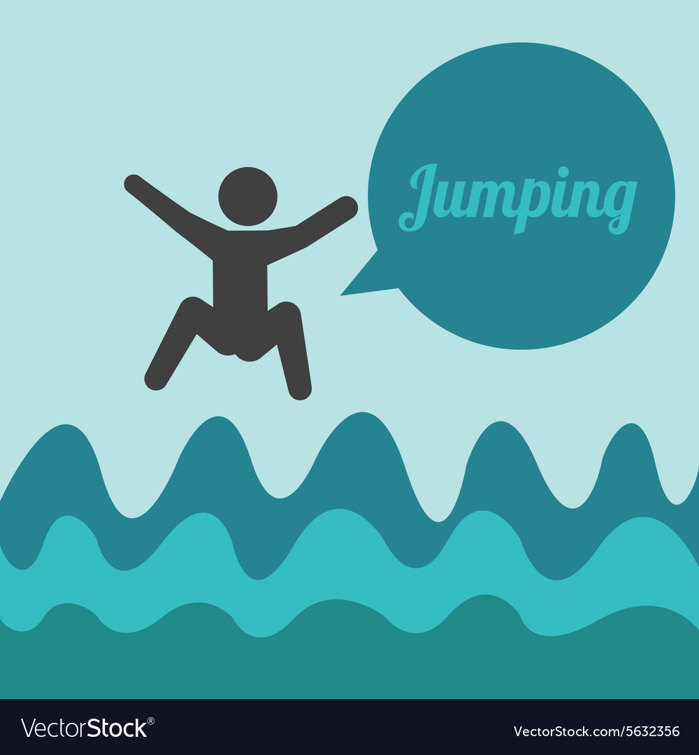 Jumping design Royalty Free Vector Image - VectorStock