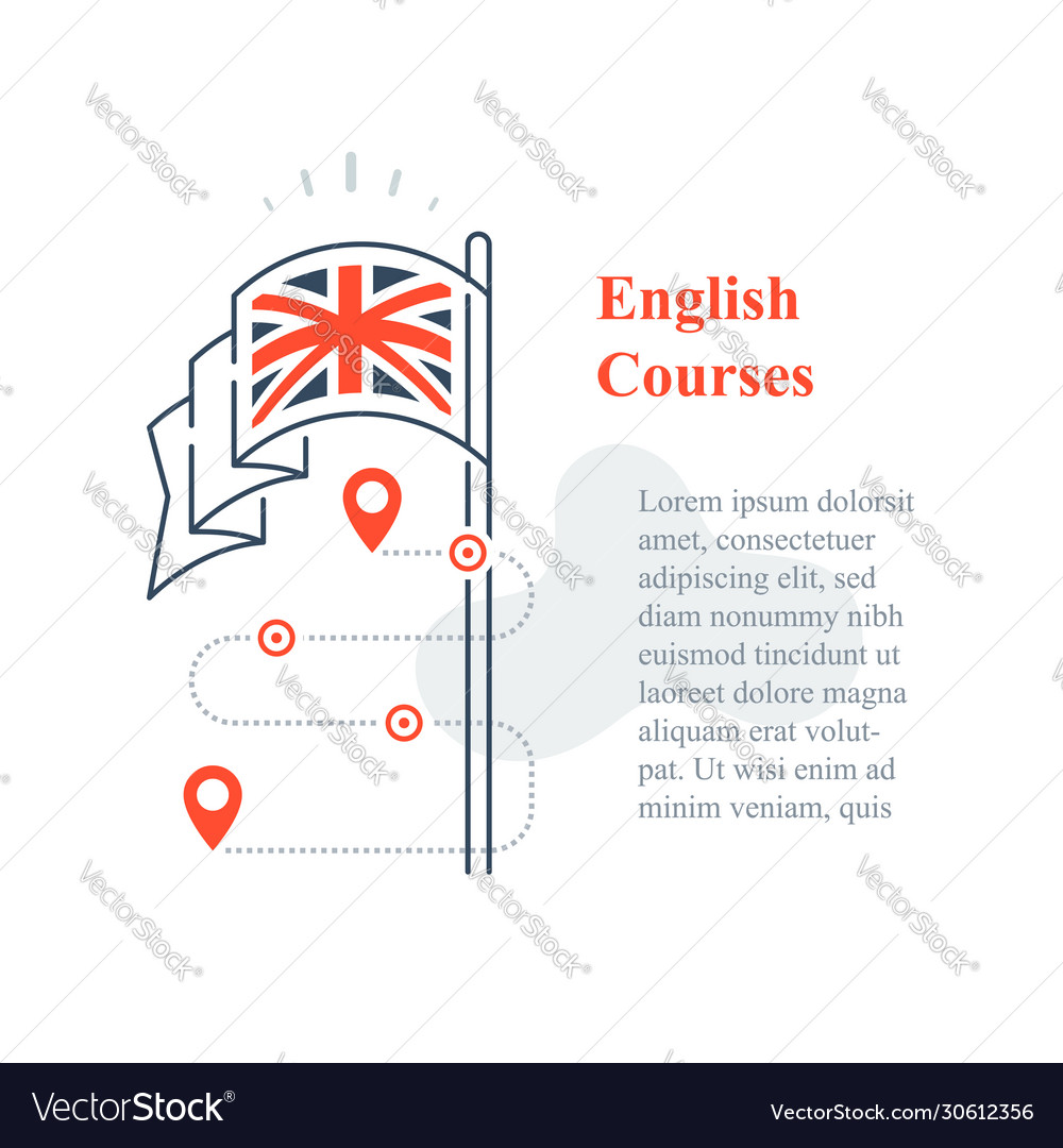 Learn english language linguistic courses Vector Image
