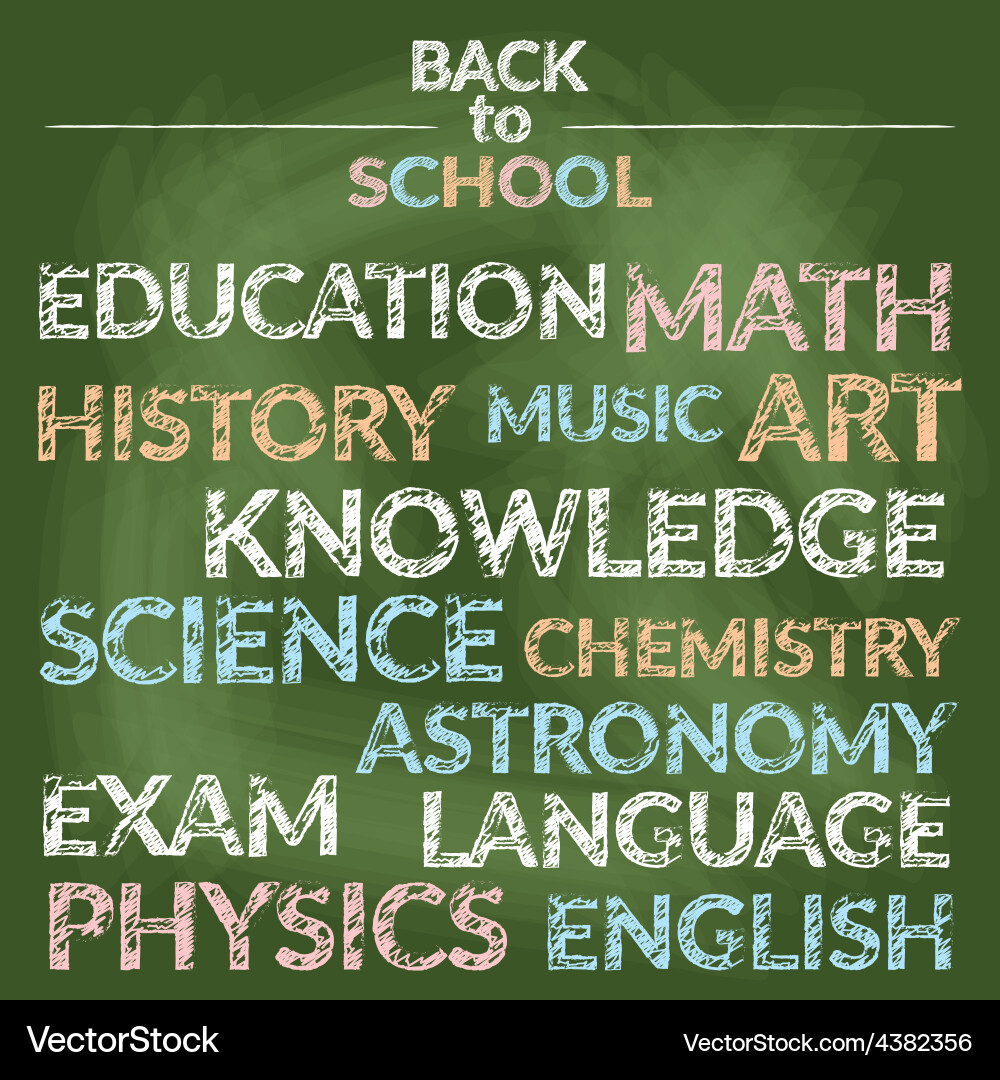 School education branch of knowledge words Vector Image