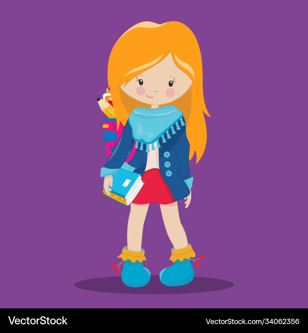School girl gold 10 Royalty Free Vector Image - VectorStock