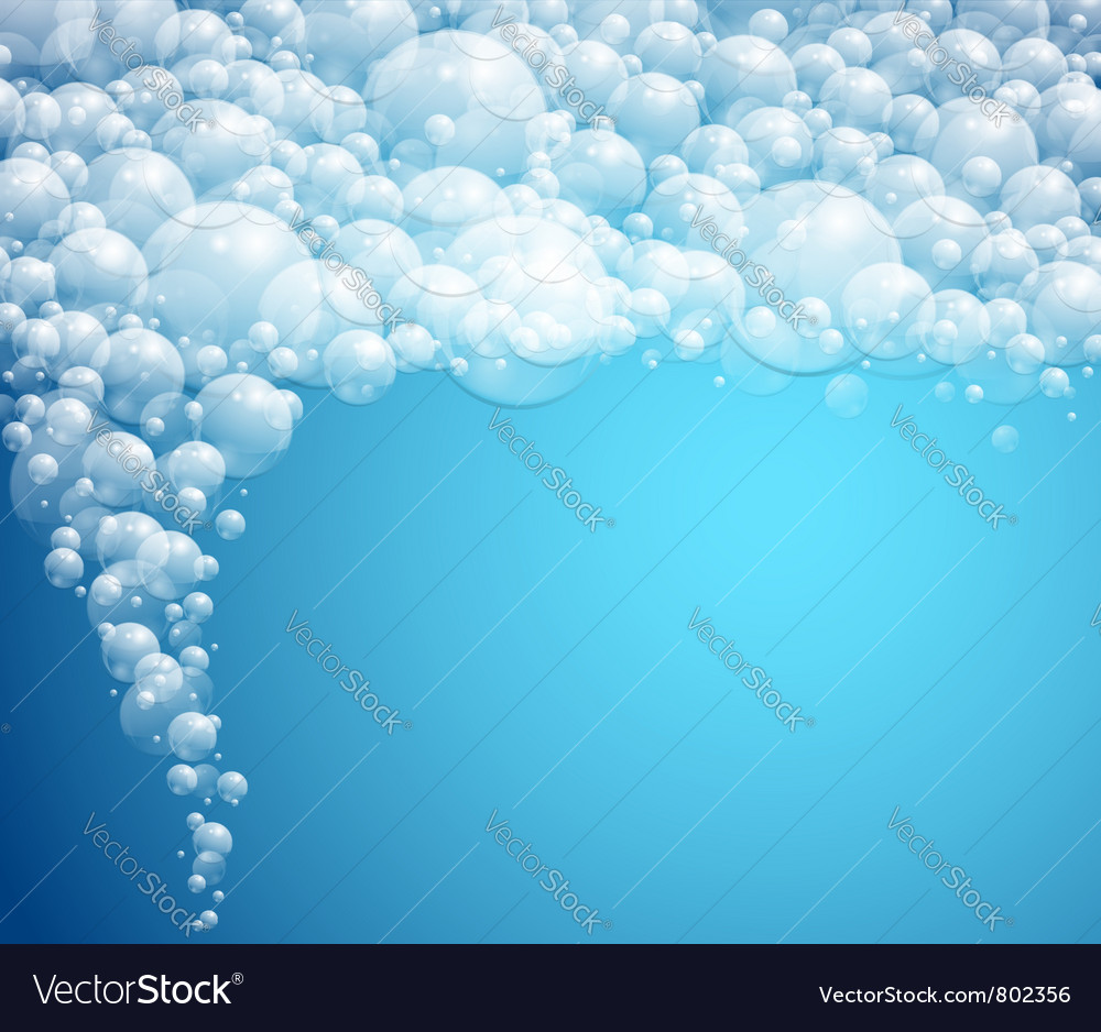 Water bubbles background Royalty Free Vector Image
