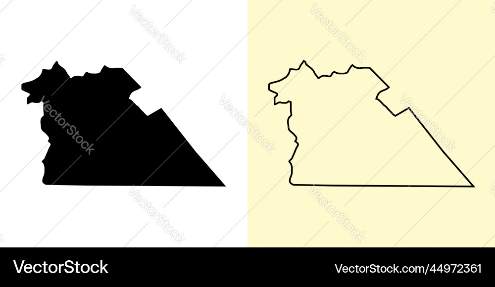 Amman map jordan asia filled and outline map Vector Image