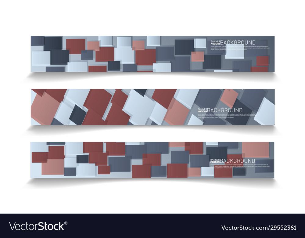 Collection rectangular banners abstract Royalty Free Vector