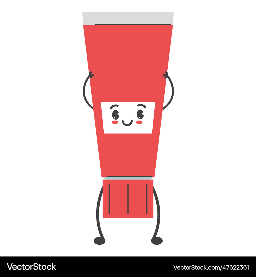 Cute and funny ointment character isolated Vector Image
